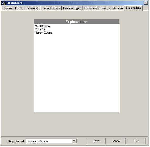 SentezShop Parameters