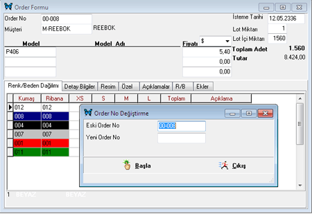 SentezVogue Order Formu
